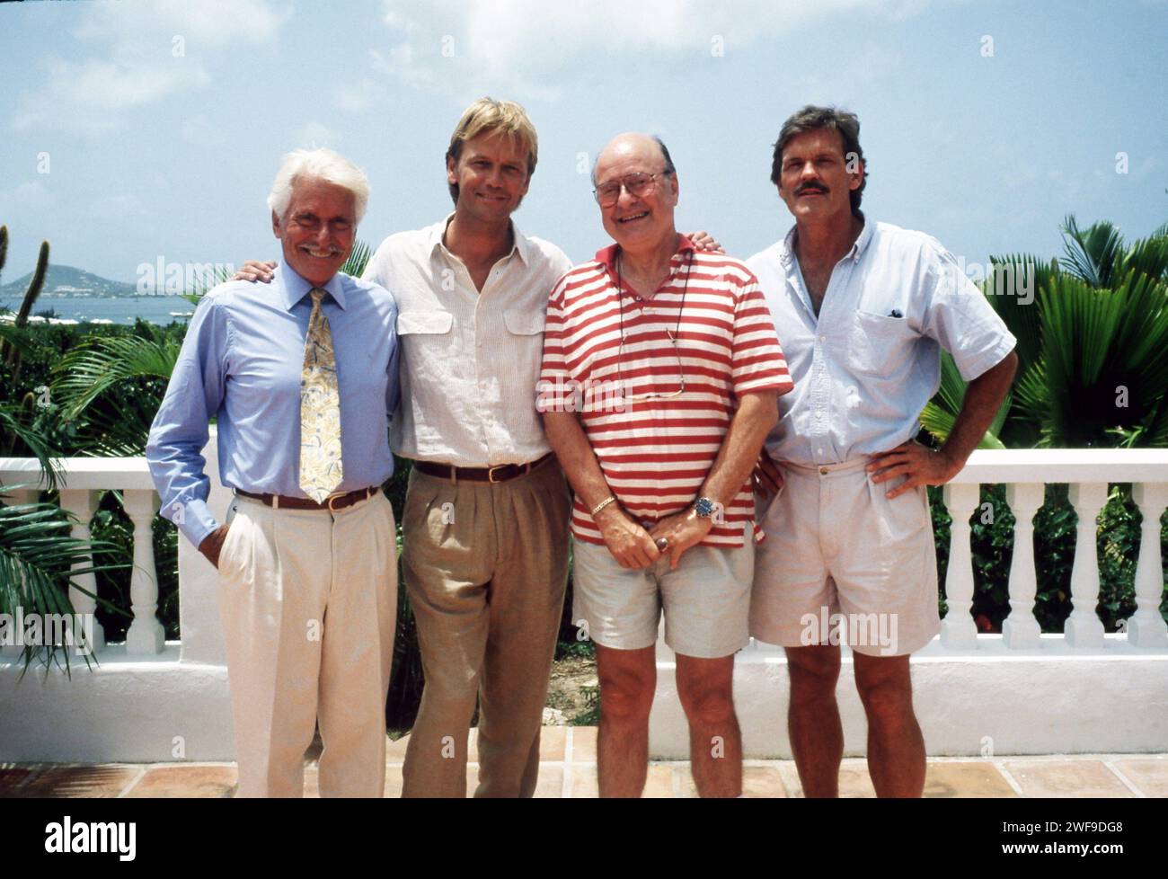 Efrem Zimballist Jr. (left), Sam Hennings (second from left), John Beck ...
