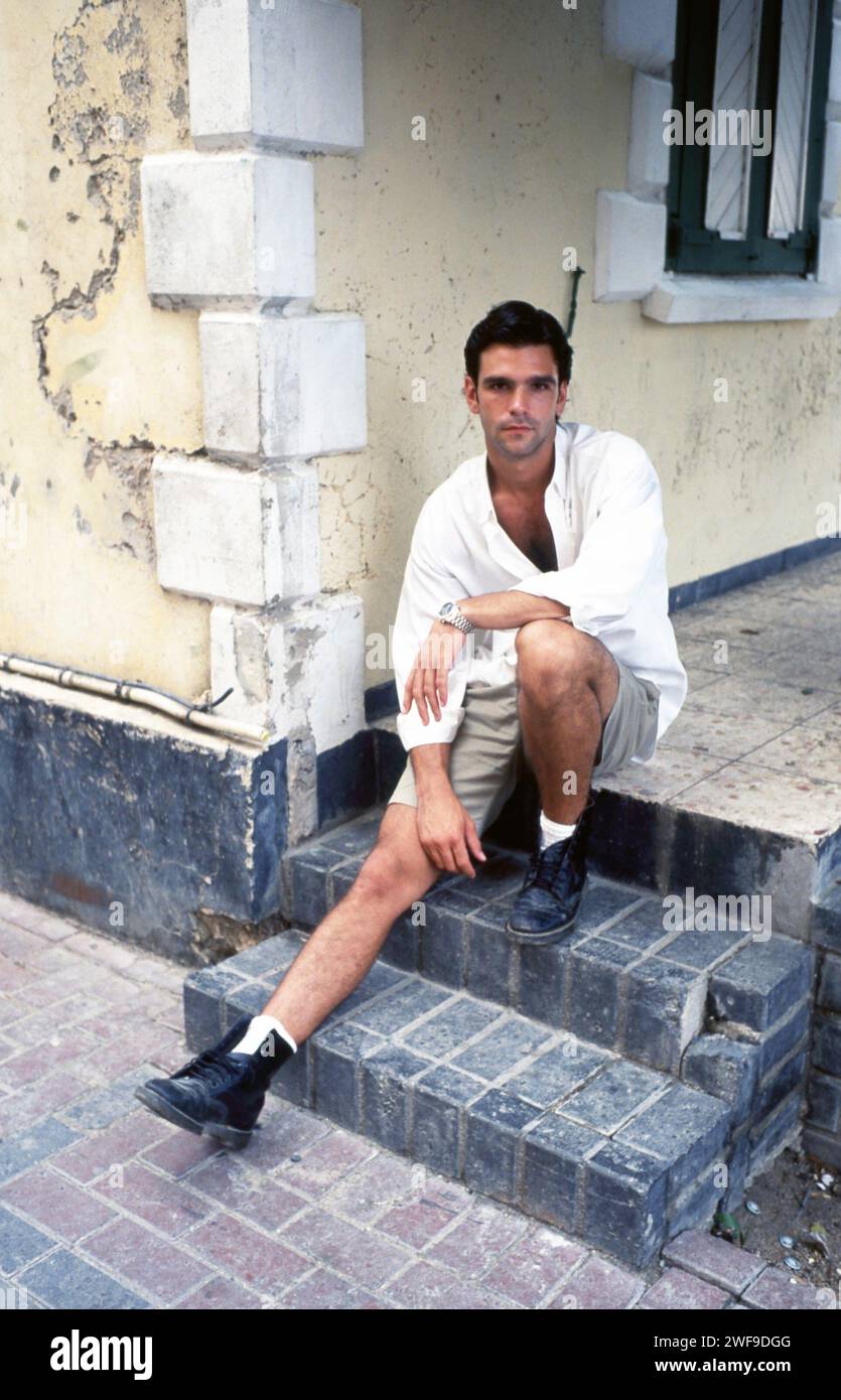 Dean Tarrolly in a promotional photo shoot, New York 1990s. Photo ...