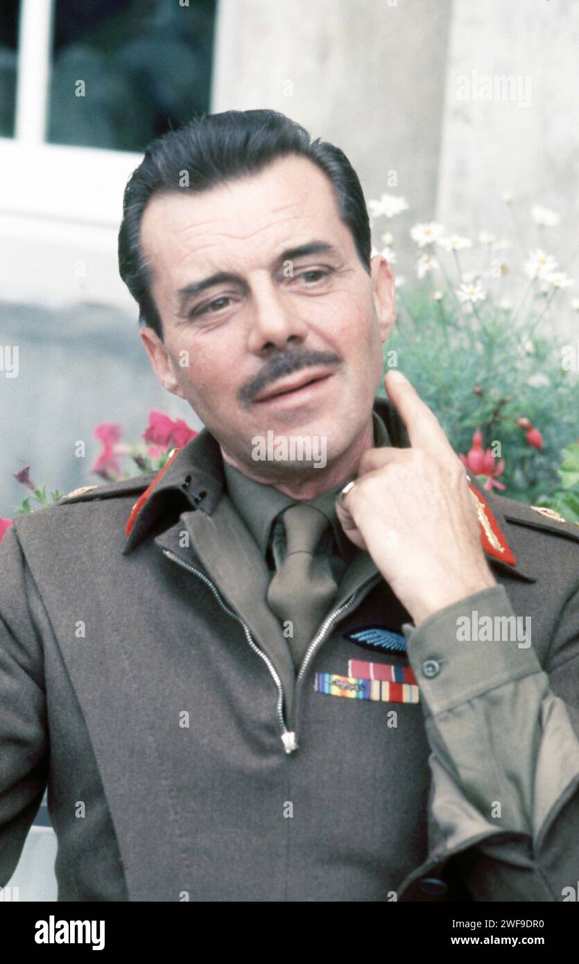 Dirk Bogarde on set of the movie A BRIDGE TOO FAR, 1977. Photo: Oscar ...