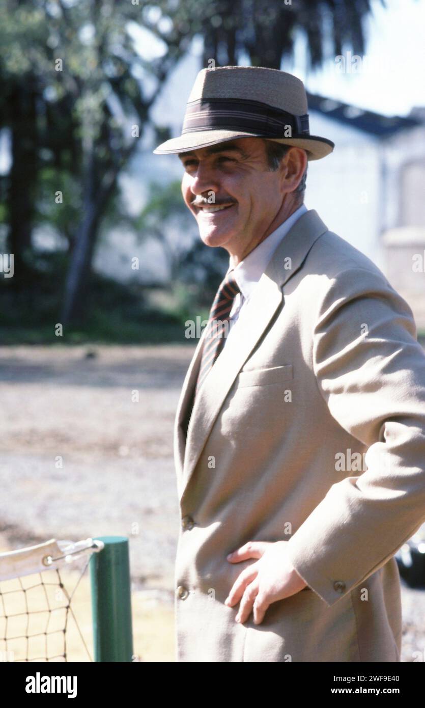 Sean Connery on set of the film CUBA (1979), shot in Spain 1978. Photo ...