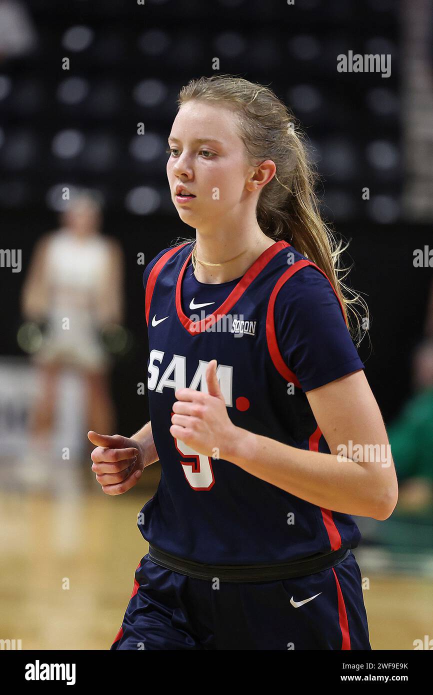 SPARTANBURG, SC - JANUARY 27: Samford Bulldogs guard Carly Heidger (5 ...