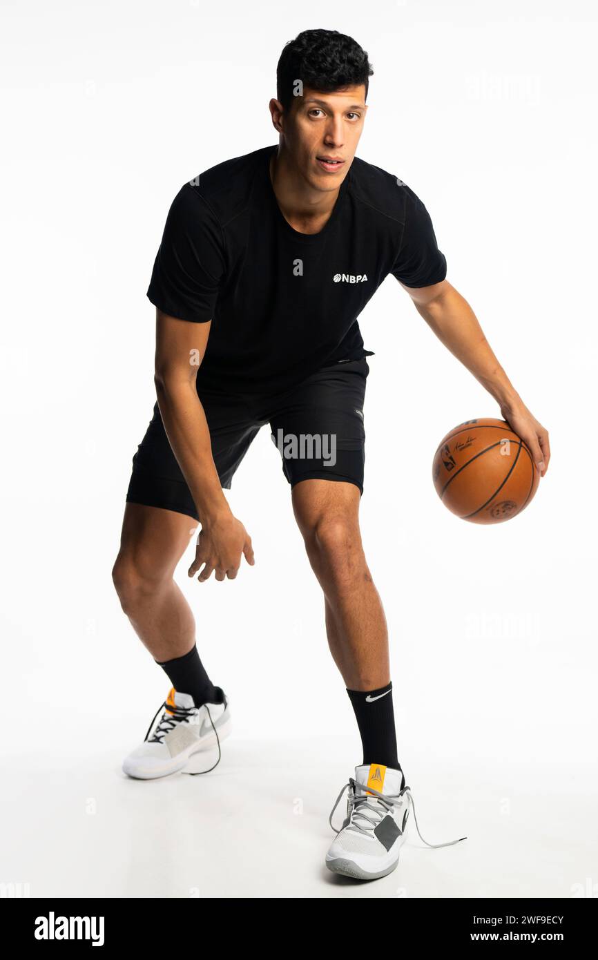 Utah Jazz forward Simone Fontecchio poses for a portrait on October 2 ...