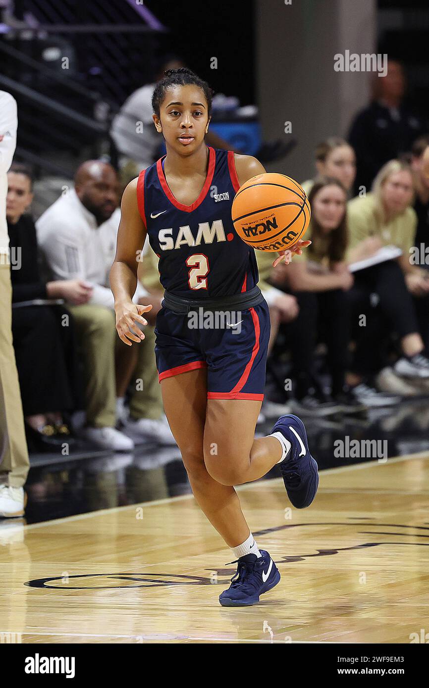 SPARTANBURG, SC - JANUARY 27: Samford Bulldogs guard Jada Knight (2 ...