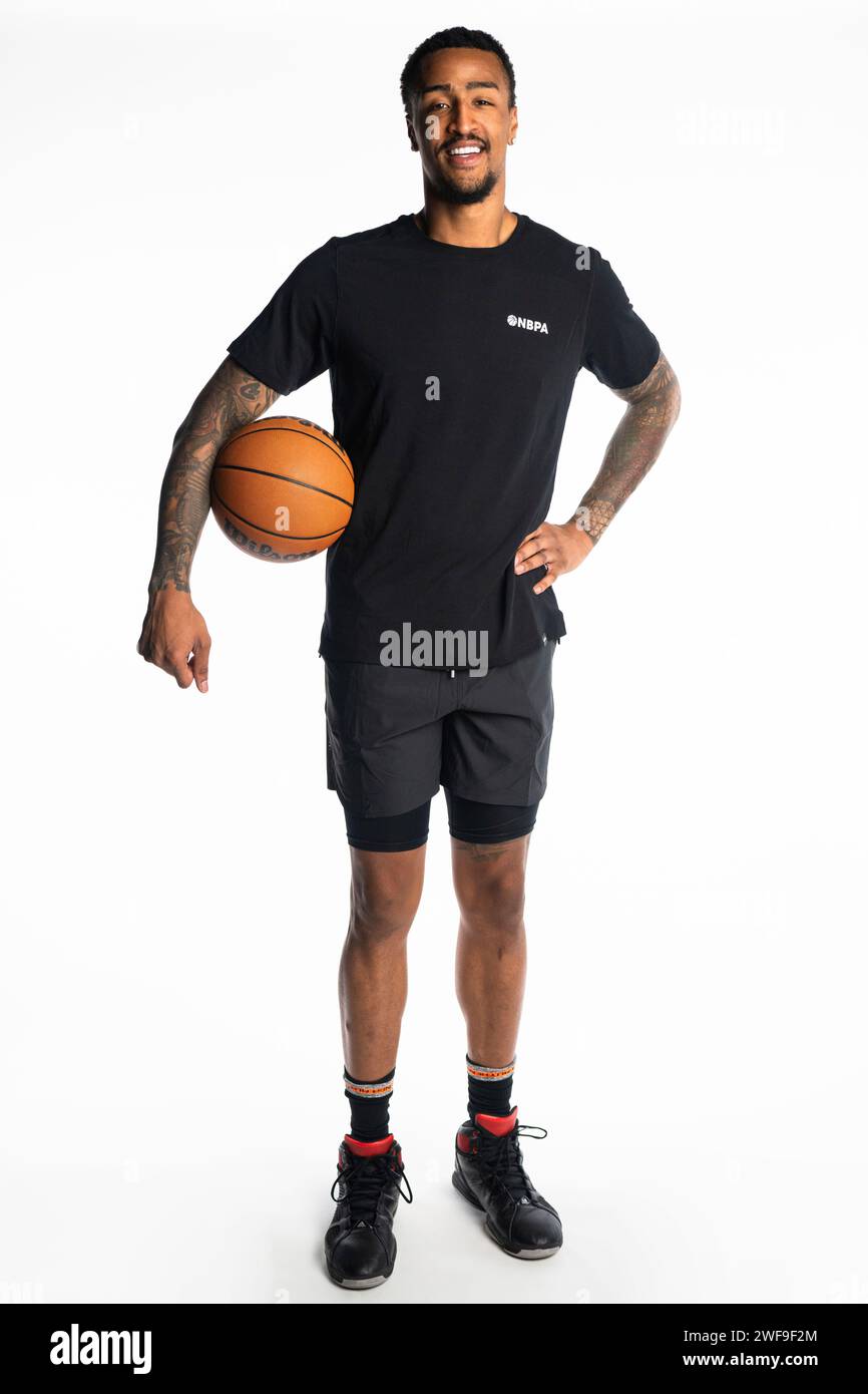 Utah Jazz forward John Collins poses for a portrait on October 2, 2023 ...
