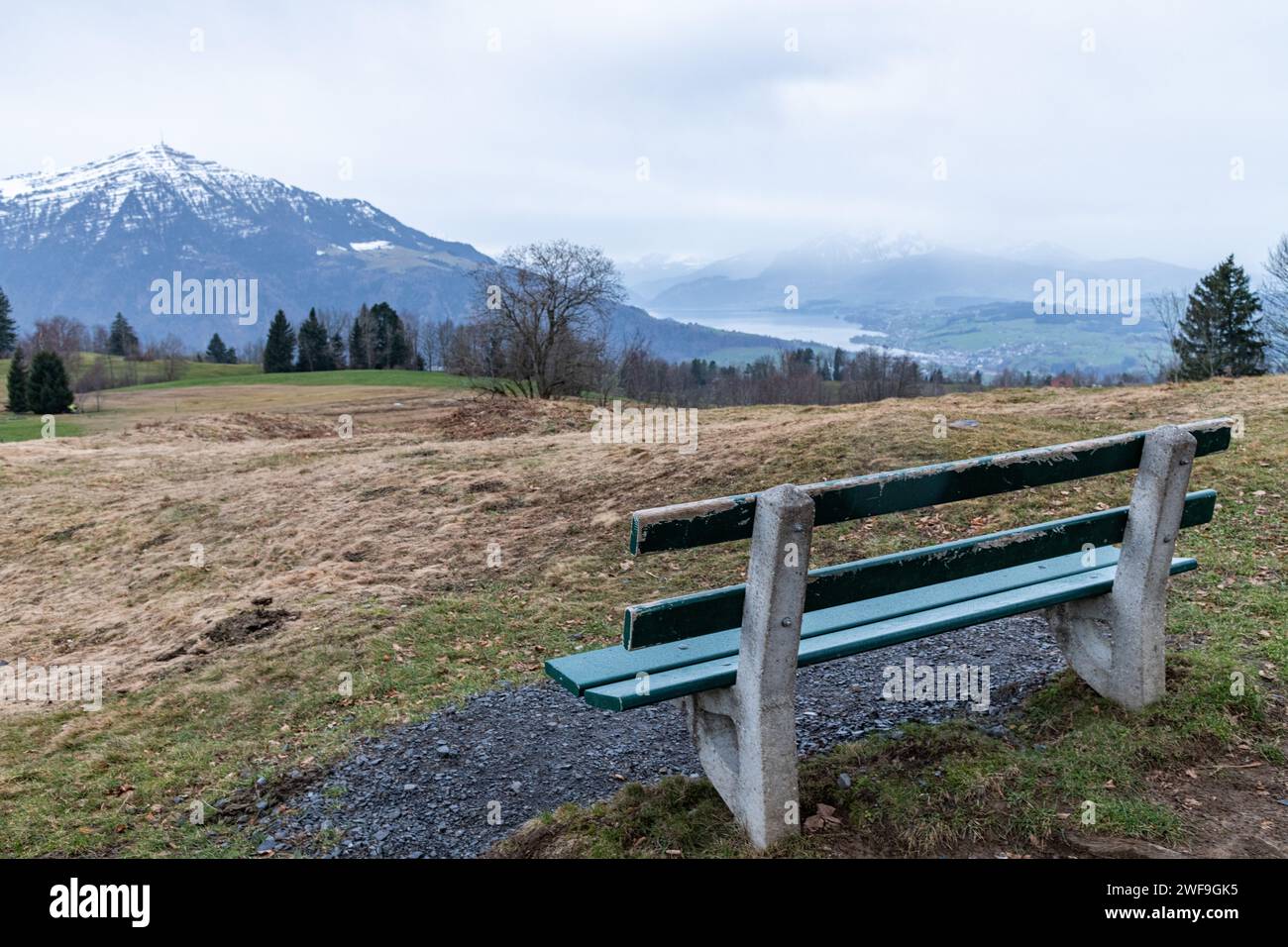 Swiss alps bench hi-res stock photography and images - Alamy