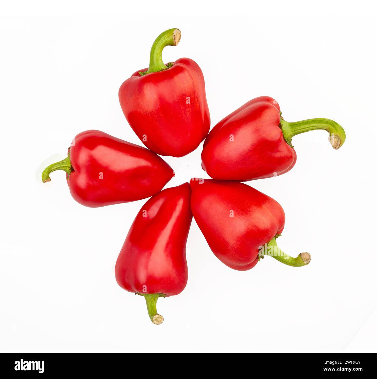 bell pepper path isolated on white Stock Photo - Alamy