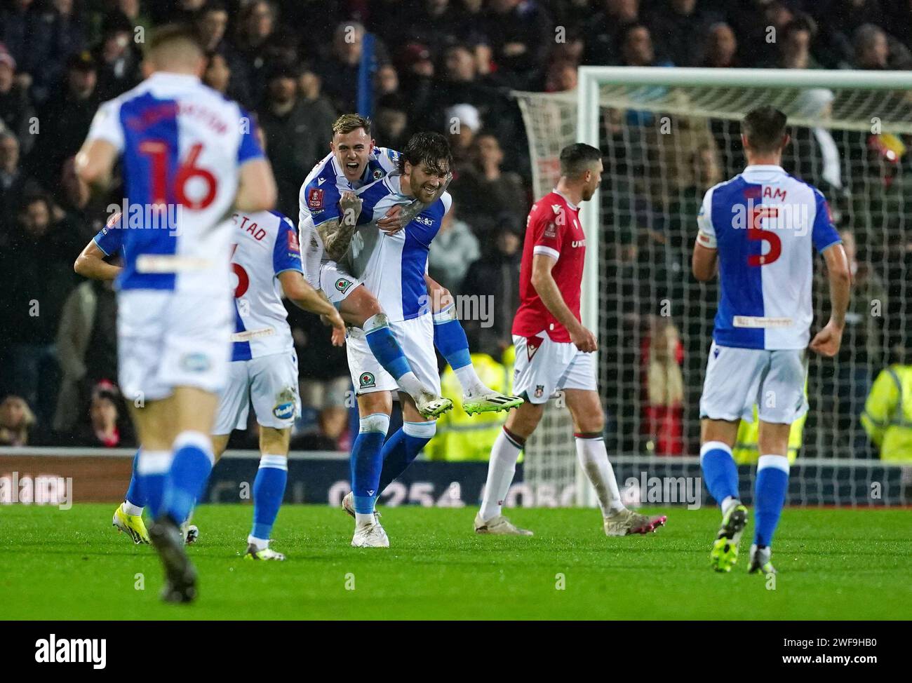 Blackburn Rovers' Sam Gallagher celebrates scoring their side's second ...