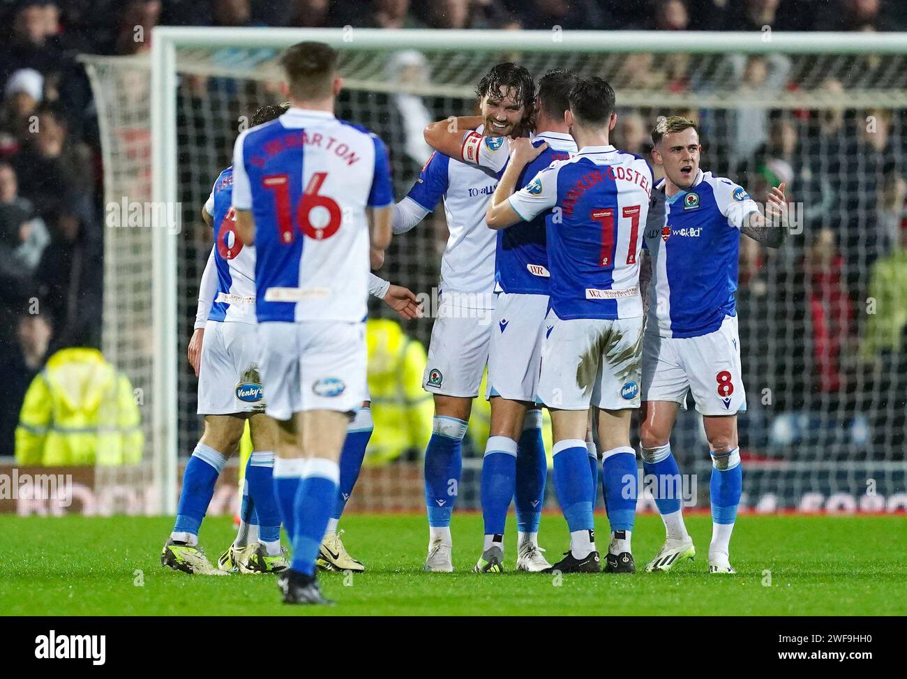 Blackburn Rovers' Sam Gallagher celebrates scoring their side's second ...