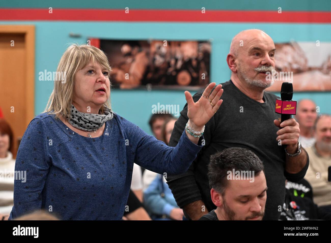 Sokolov, Czech Republic. 29th Jan, 2024. Second No Censorship debate ...