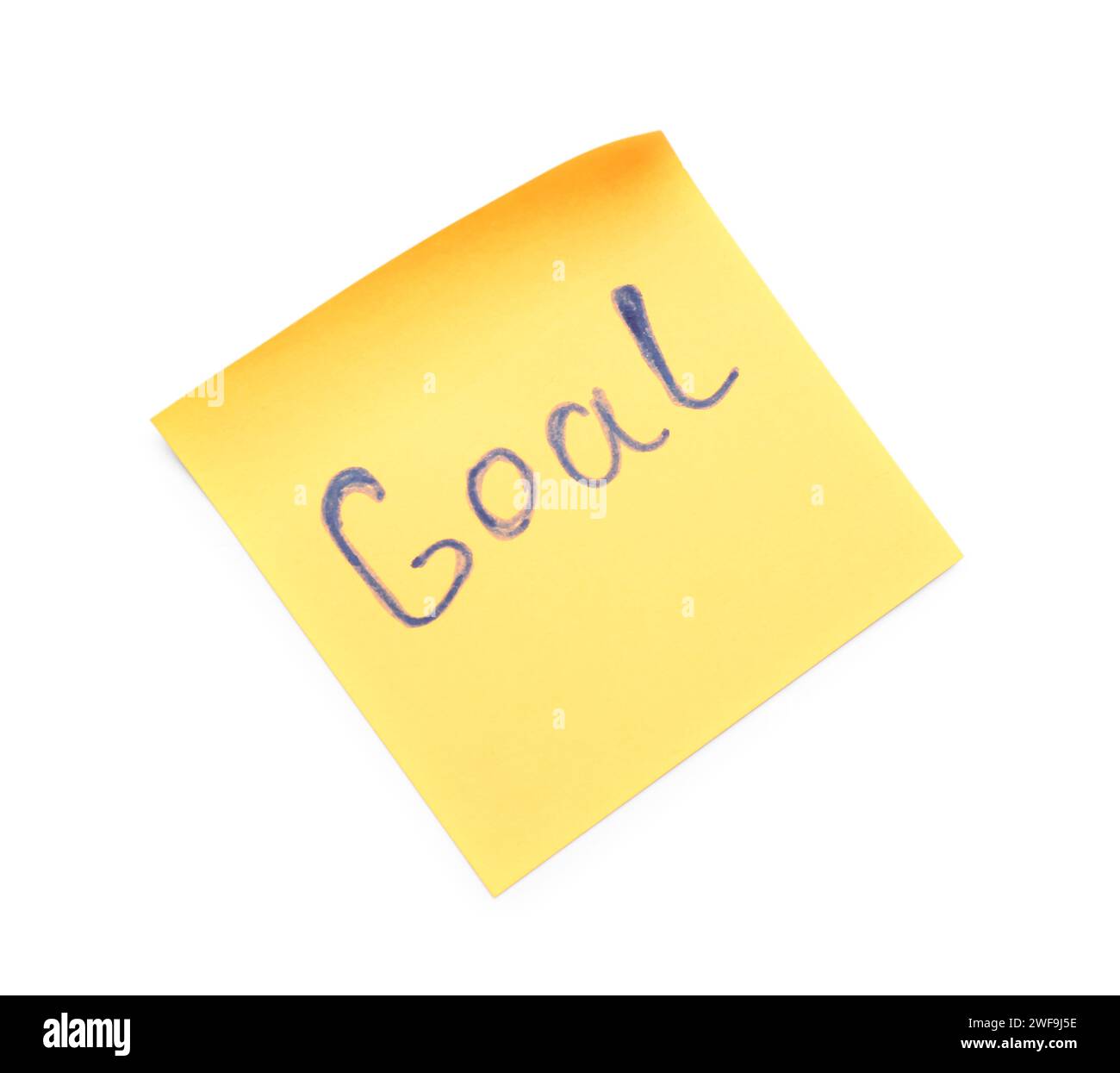 Sticky note with word GOAL on white background Stock Photo - Alamy