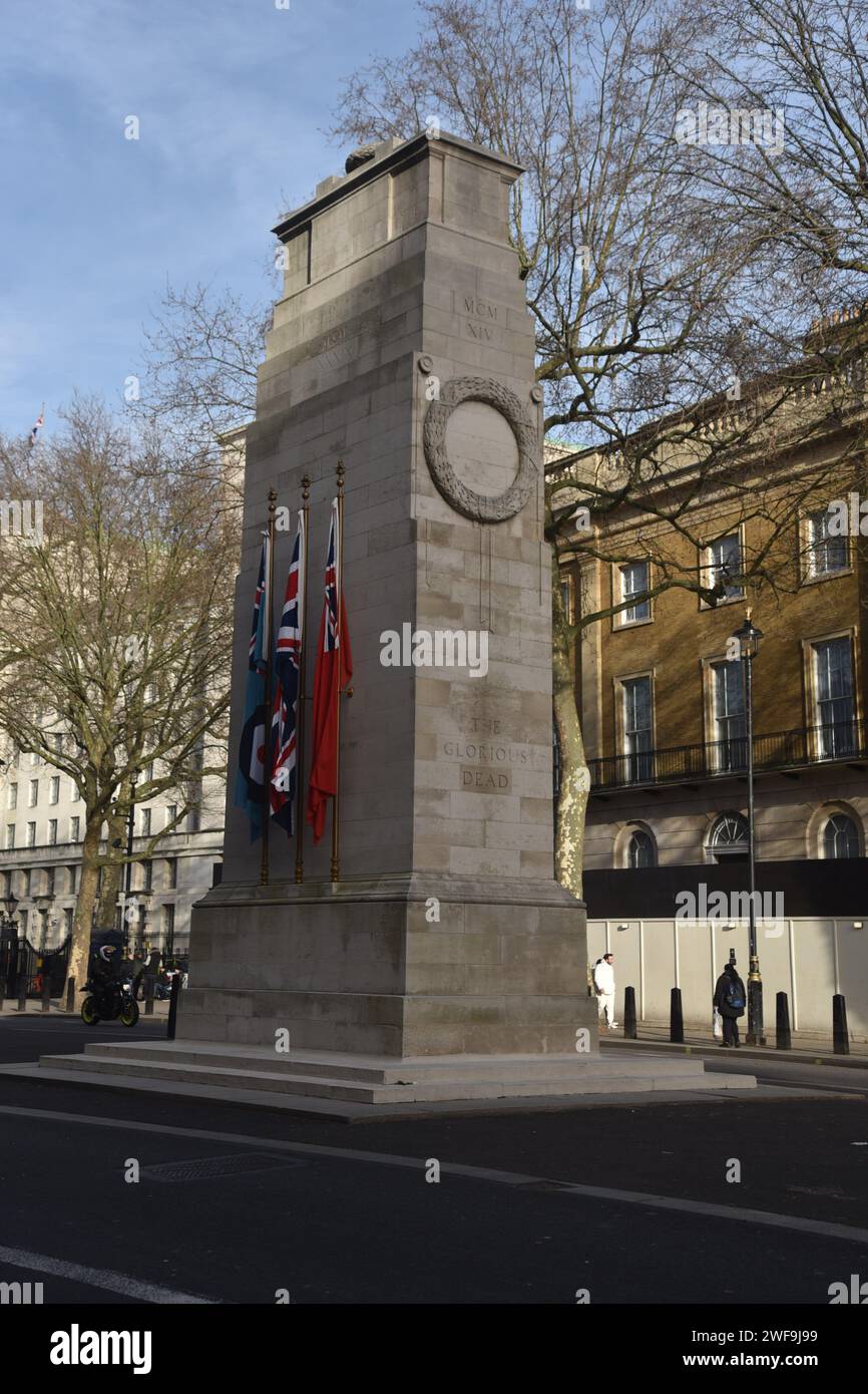 The Cenotaph is a war memorial on Whitehall in London, England Stock ...