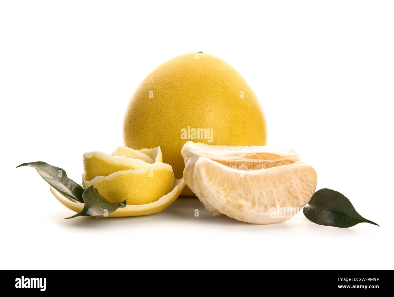 Pomelo with leaves Cut Out Stock Images & Pictures - Alamy