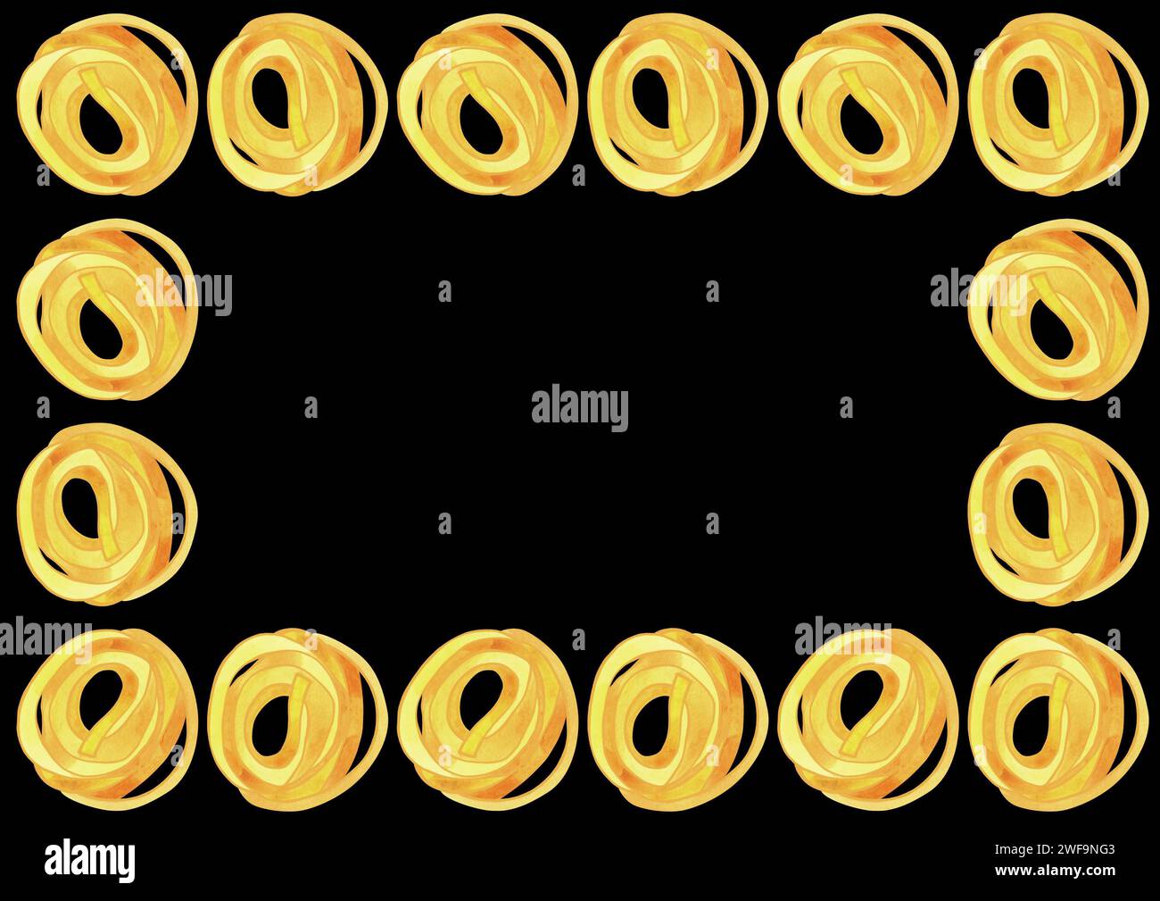 Rectangular A3 frame made of different types of Italian pasta for ...