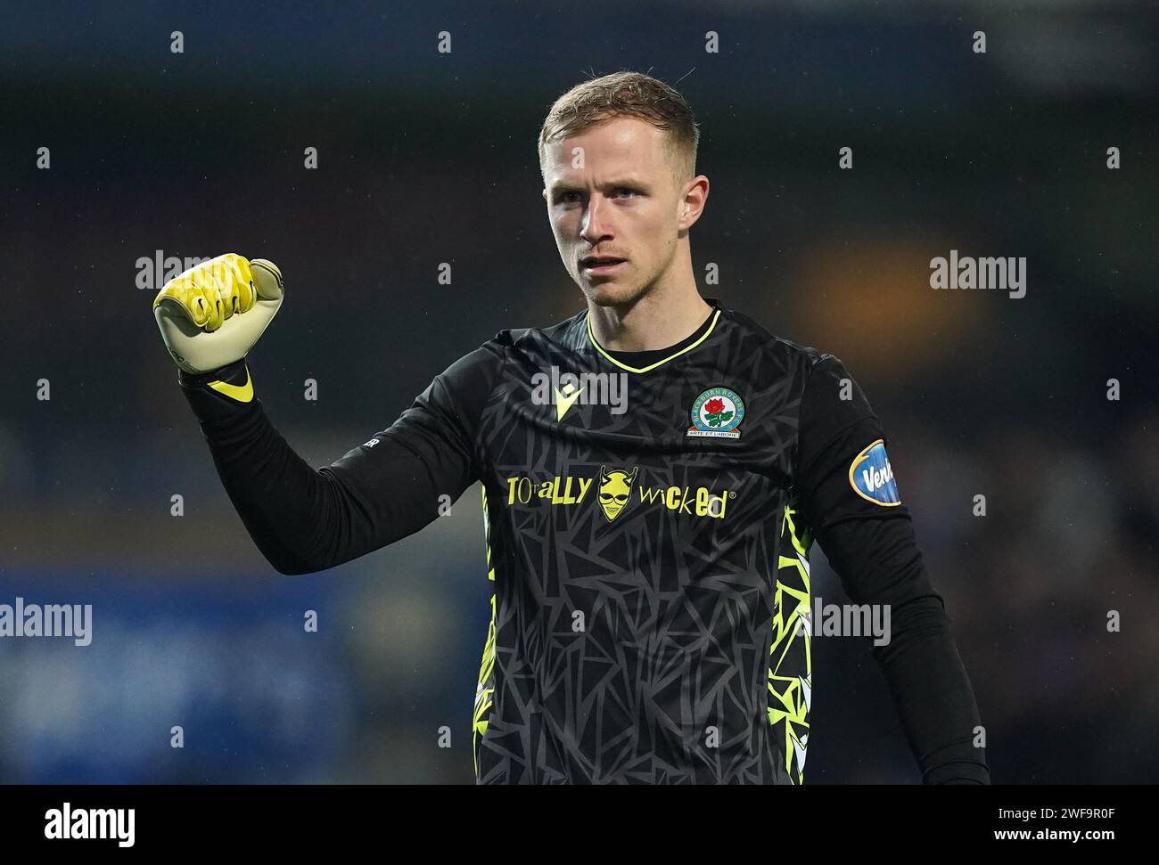 Blackburn Rovers goalkeeper Aynsley Pears celebrates their fourth goal ...