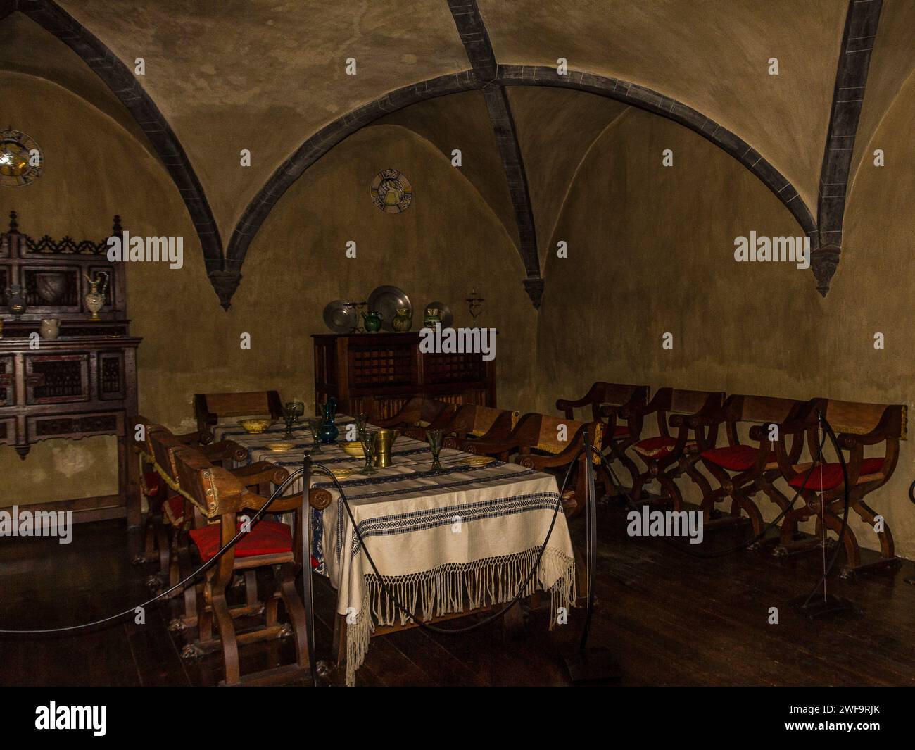 A visit in the Issogne's castle, Aosta Stock Photo - Alamy
