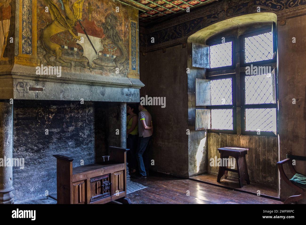 A visit in the Issogne's castle, Aosta Stock Photo - Alamy
