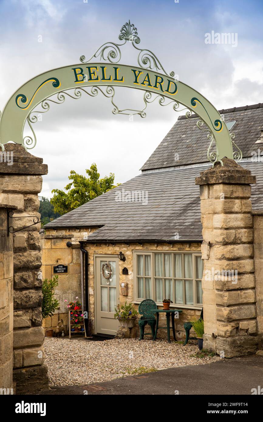 UK, England, Gloucestershire, Painswick, New Street, Bell Yard, arched ...