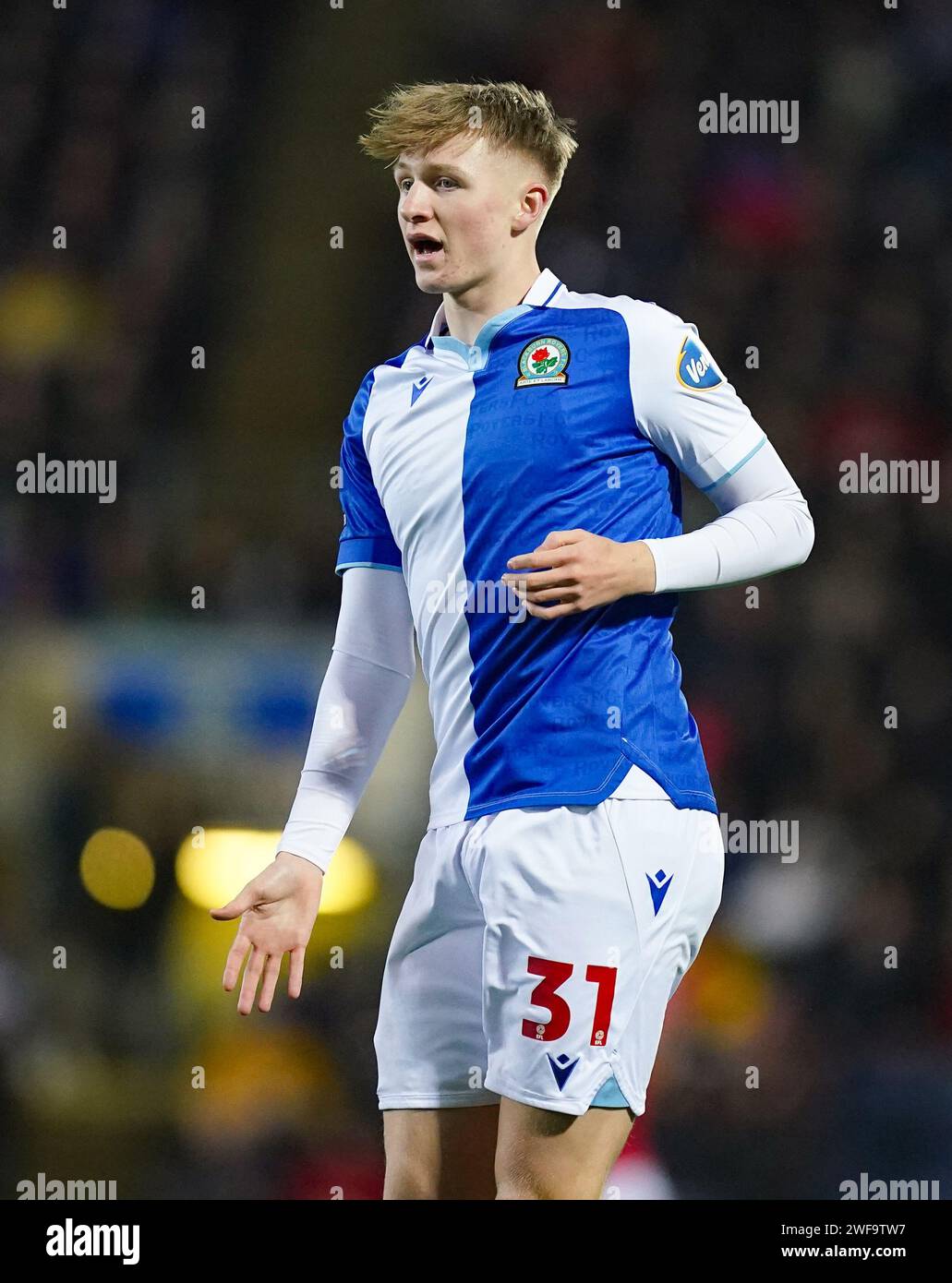 Blackburn Rovers' Tom Atcheson during the Emirates FA Cup fourth round ...