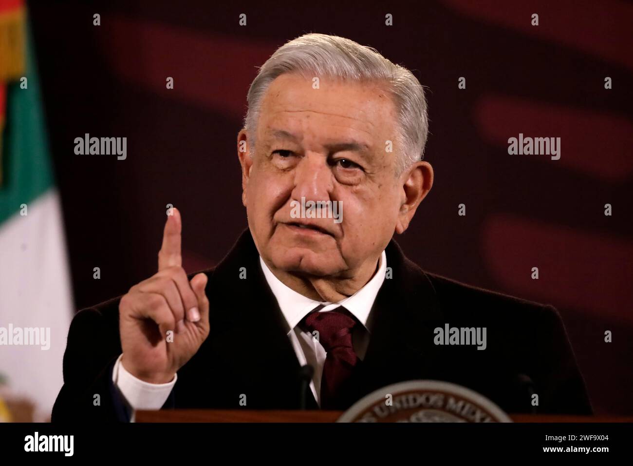 January 29, 2024, Mexico City, Mexico: The president of Mexico, Andres ...