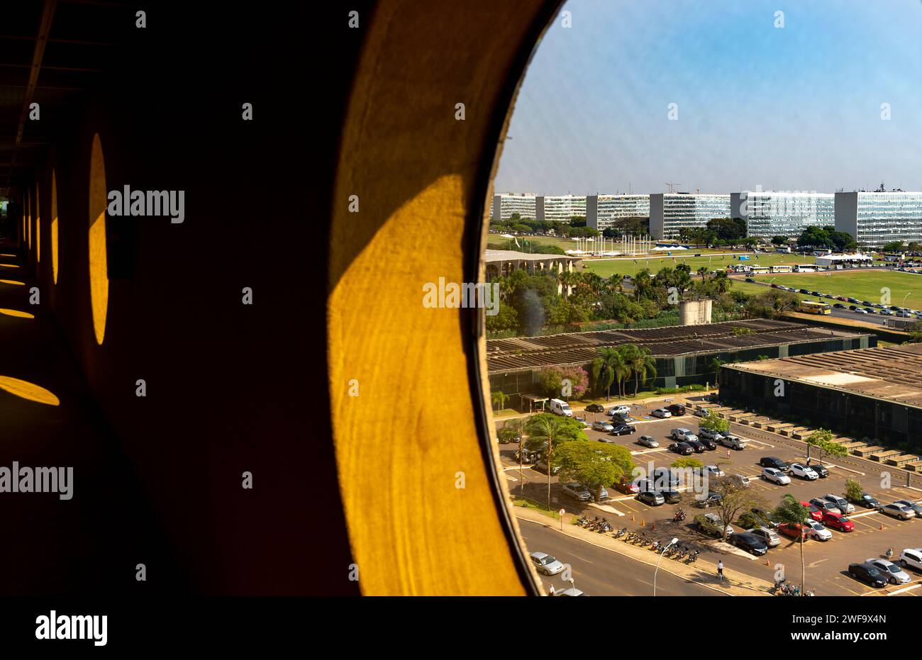 Esplanada dos Ministérios and justice palace seen from the circular ...