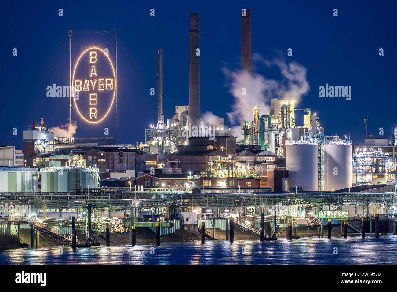 Kulisse des Chempark Leverkusen, Bayer Leverkusen, Chemiepark ...
