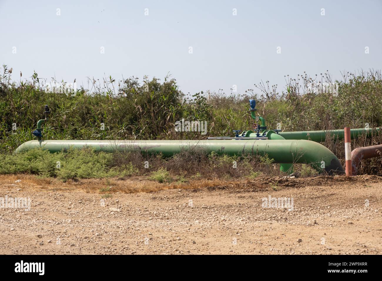 Industrial irrigation delivery pipeline to fields, a water system for ...