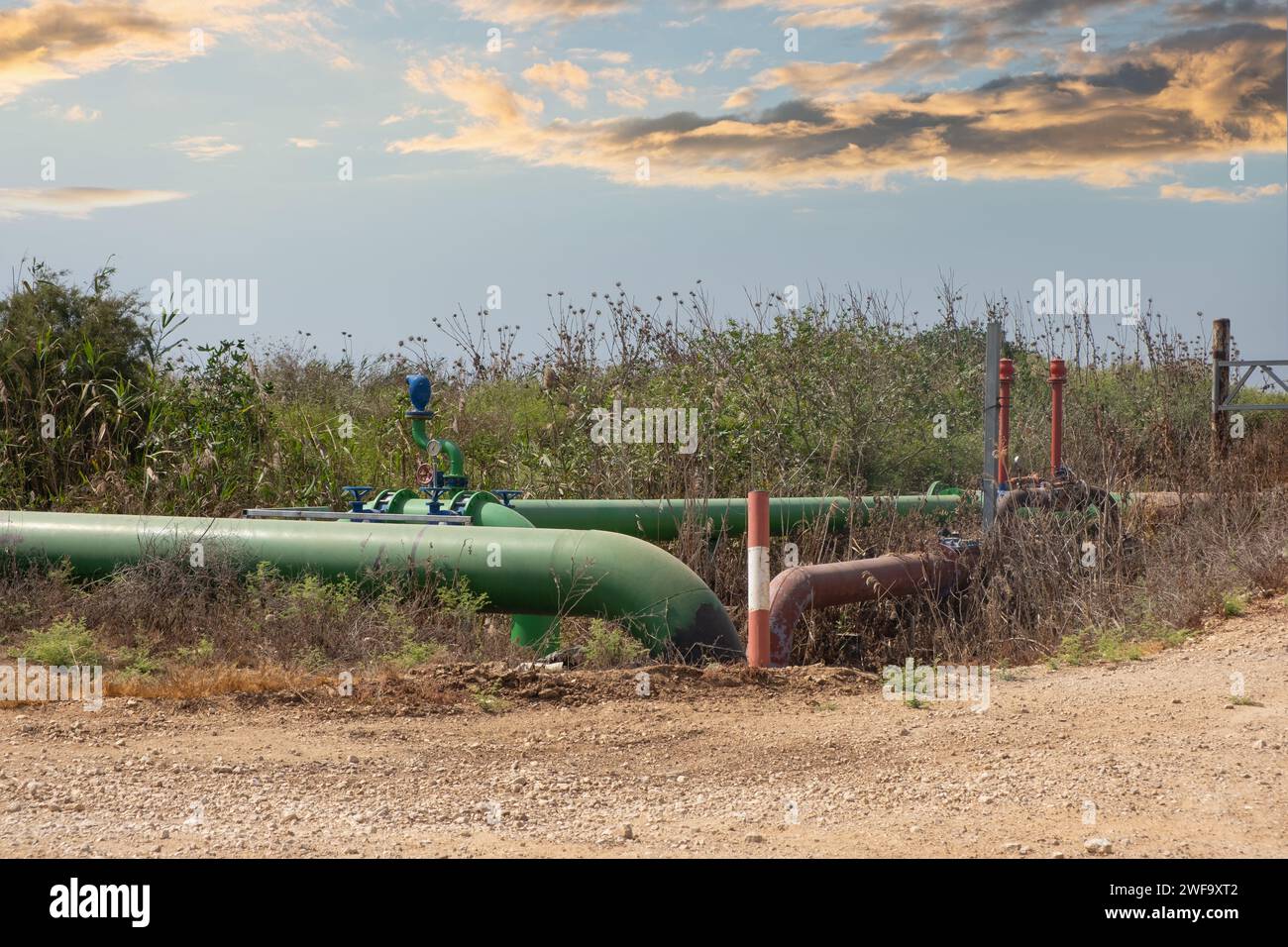 Industrial irrigation delivery pipeline to fields, a water system for ...