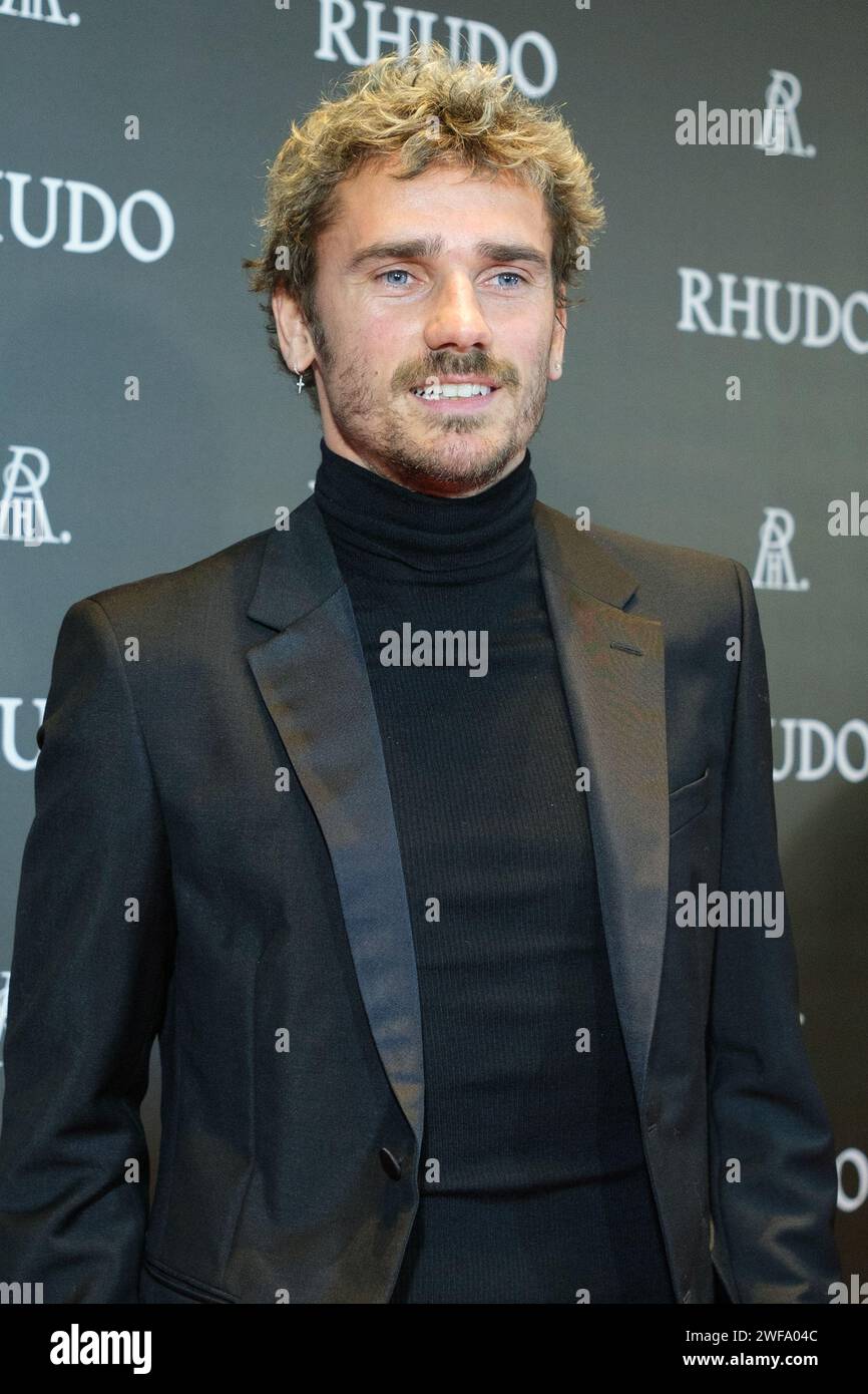 Antoine Griezmann attends the "Rhudo" Restaurant Opening photocall at ...