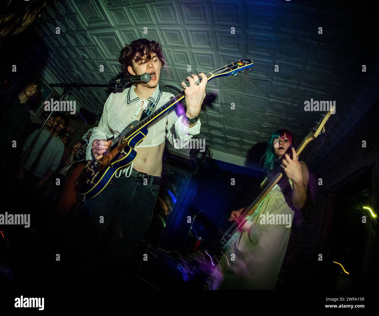 The band DIE SPITZ performs at the FarOut Lounge, Austin, Texas Stock ...