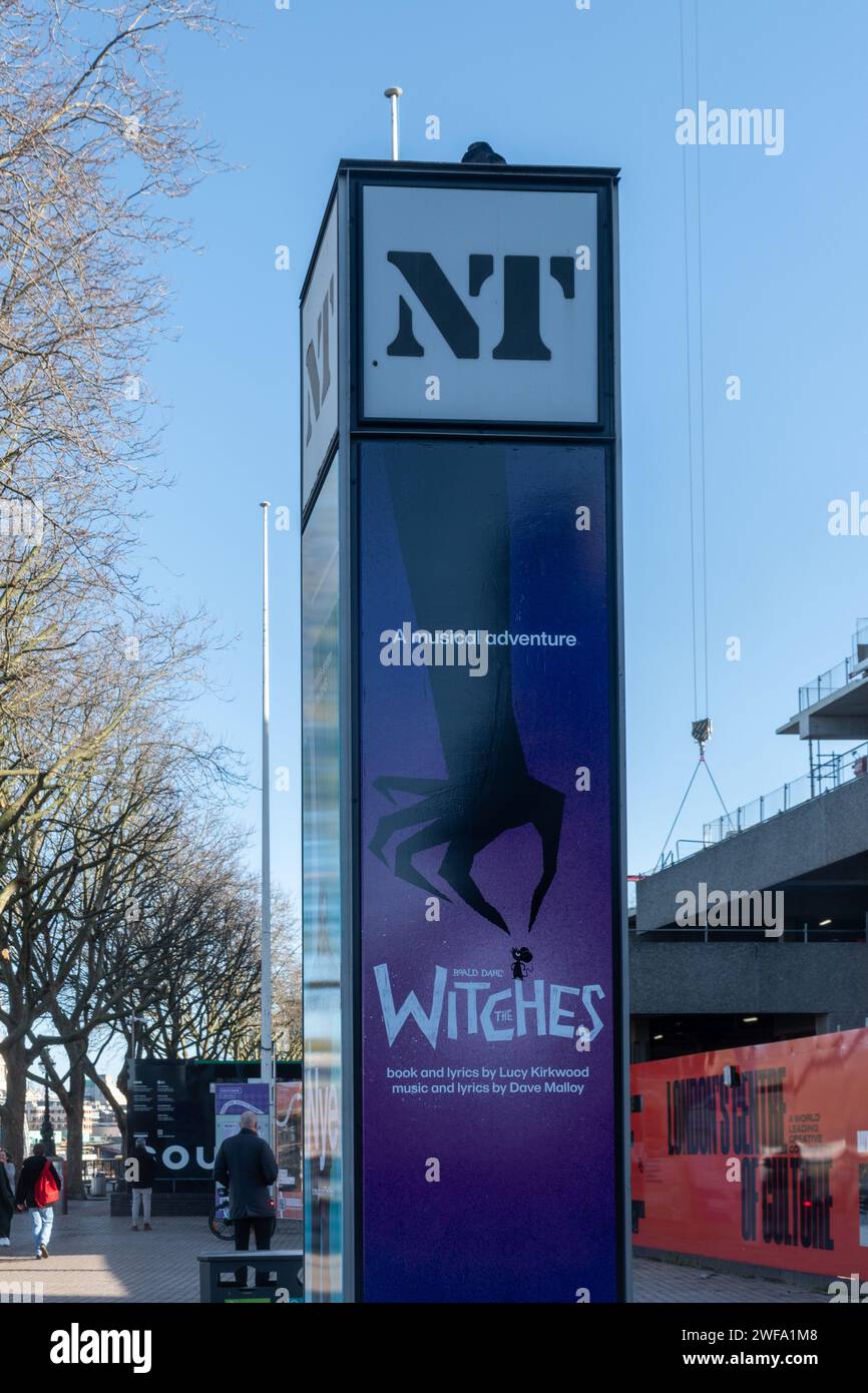 Advertisement for The Witches show at the National Theatre, a musical ...