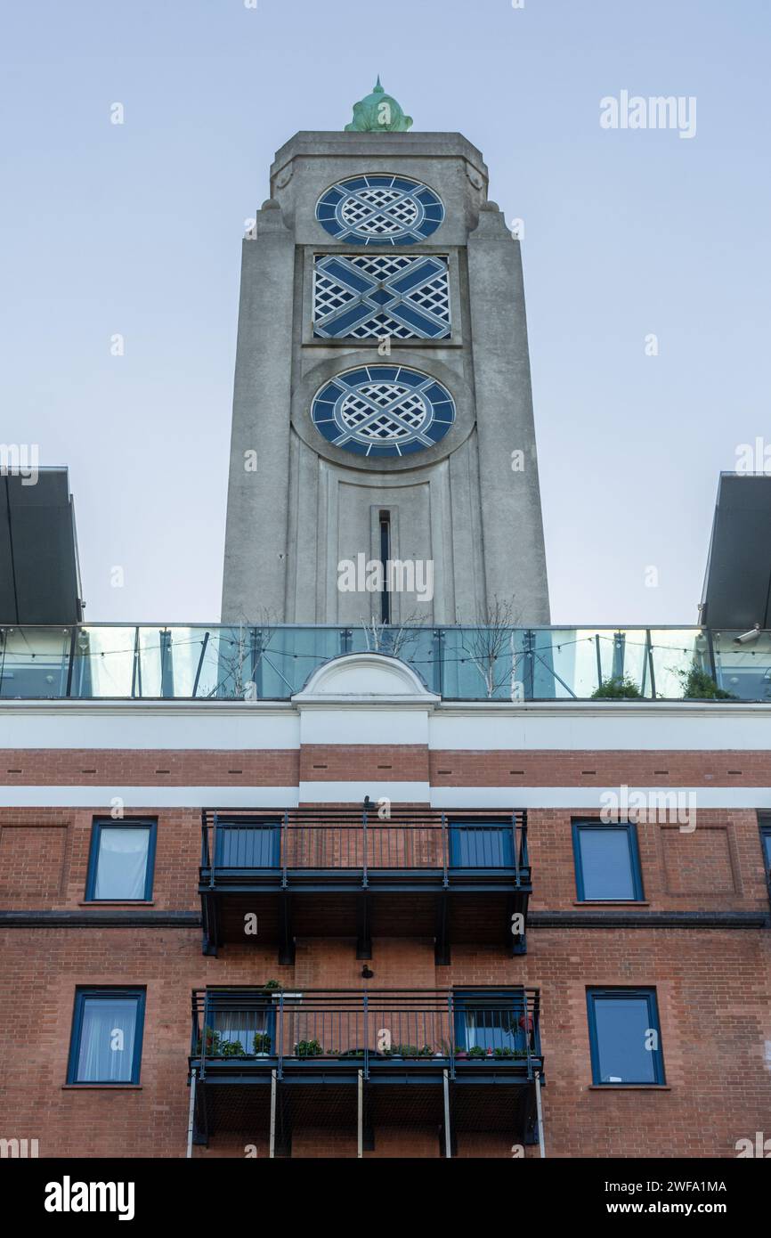 Oxo Tower in London, a riverside landmark building on the South Bank ...