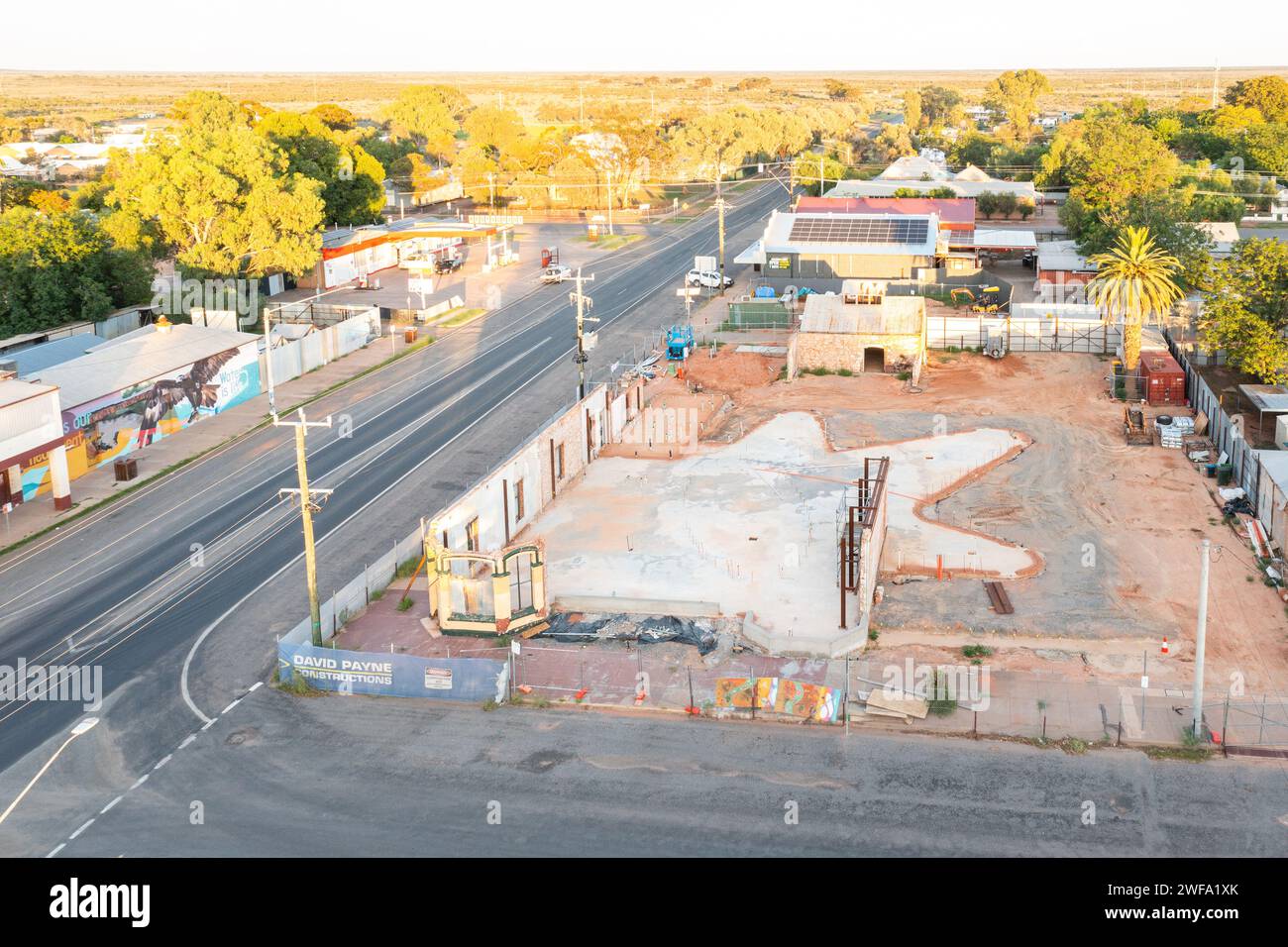 Wilcannia, Australia. 24th Jan, 2024. An aerial image of the Baaka ...