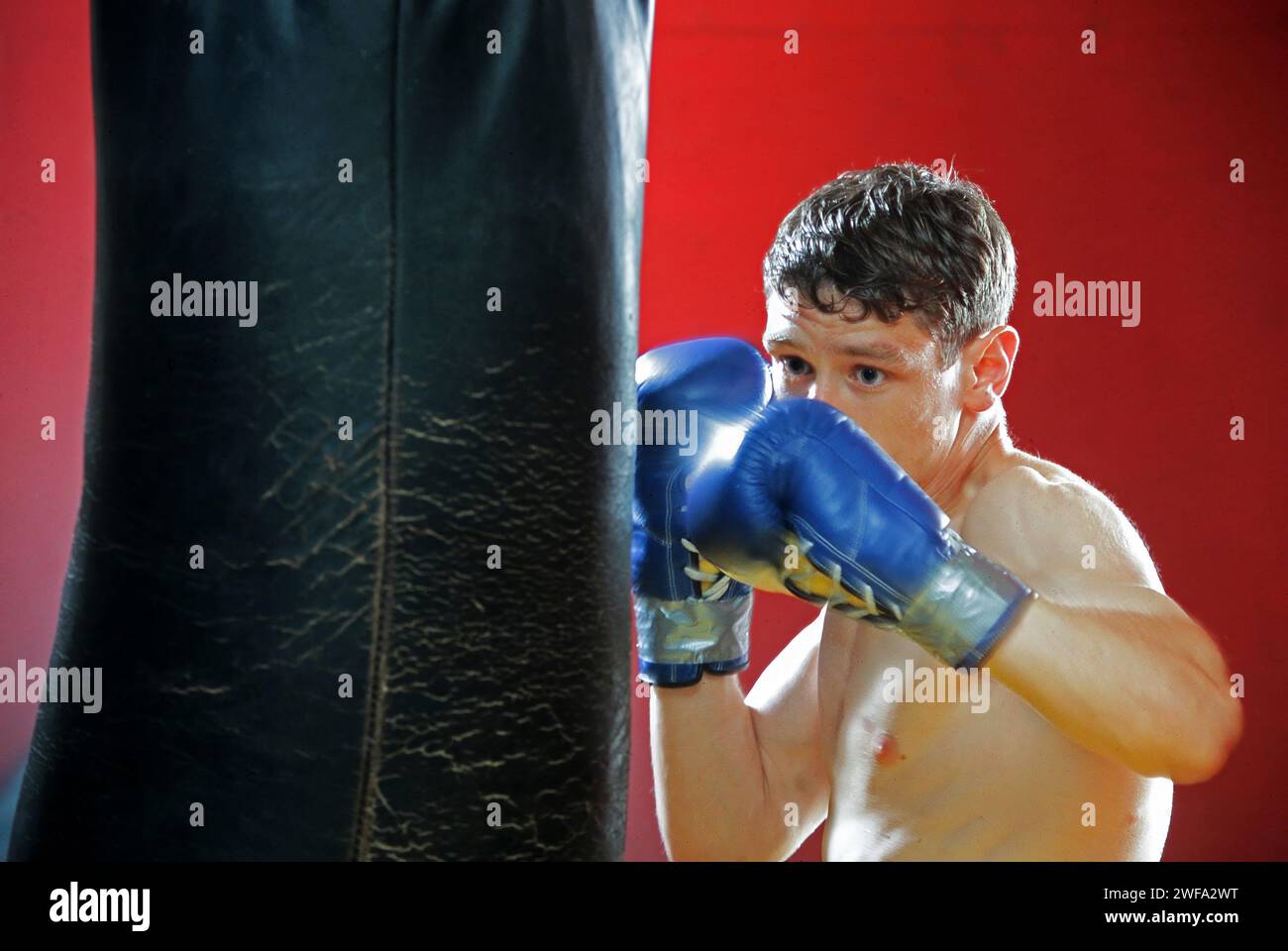 Professional sportsperson boxing ring action competition hi-res stock ...