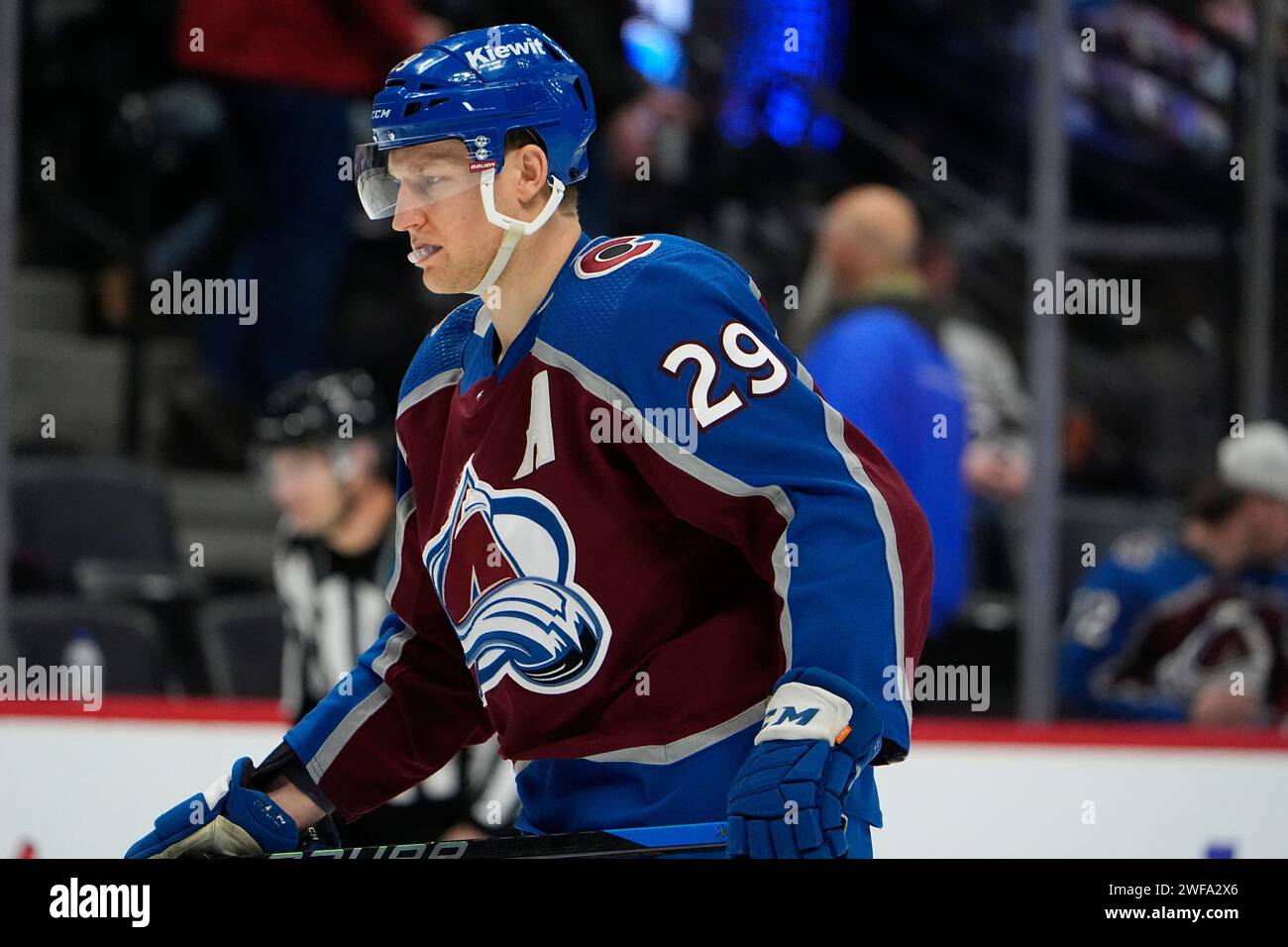 Colorado Avalanche center Nathan MacKinnon (29) in the second period of ...