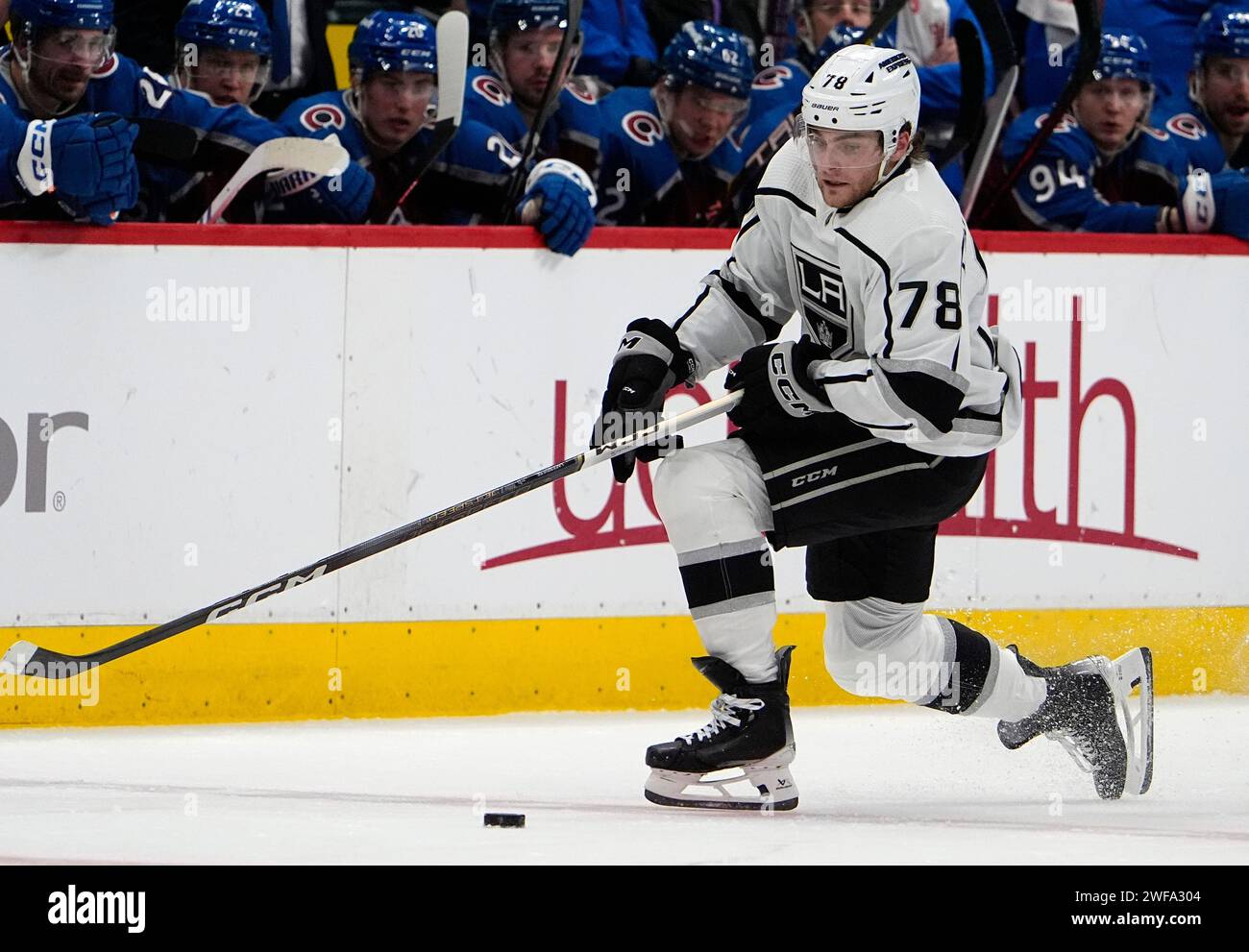 Los Angeles Kings right wing Alex Laferriere (78) in the second period ...