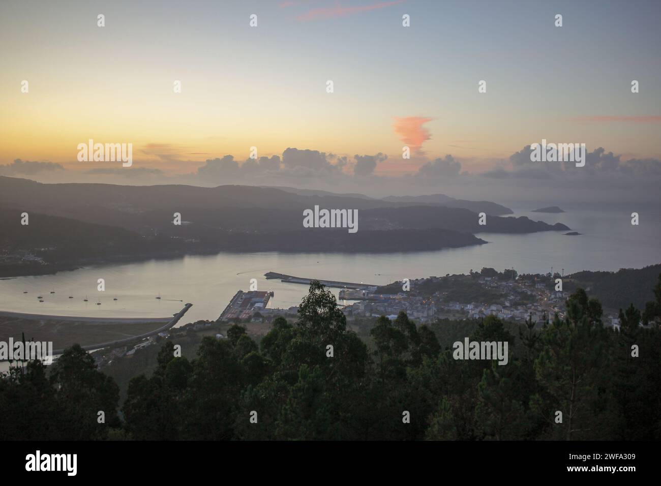 Viveiro , Spain ; 09 09 2023 : a view of Viveiro from Mount San Roque ...