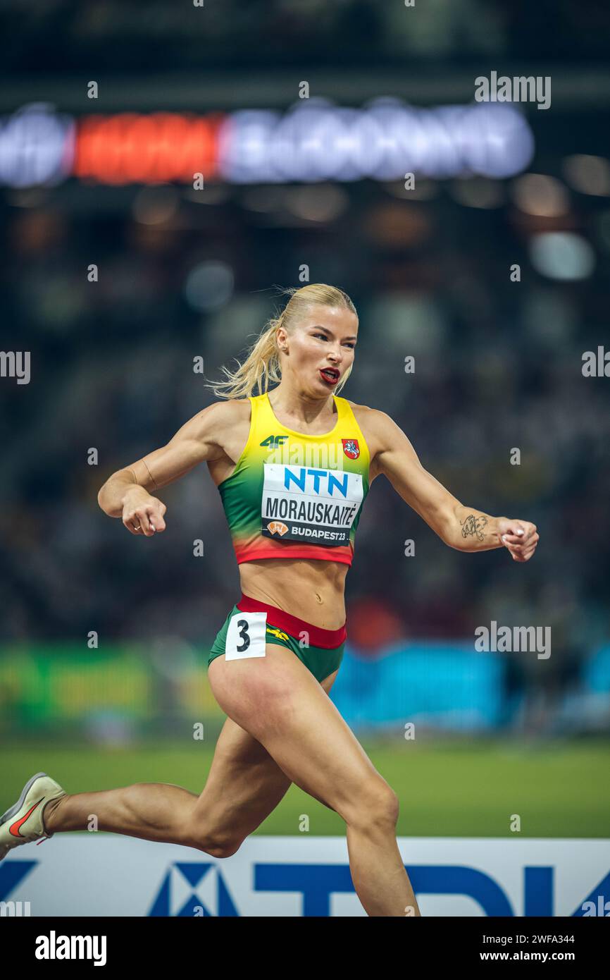 Modesta Juste Morauskaite participating in the 400 meters at the World ...