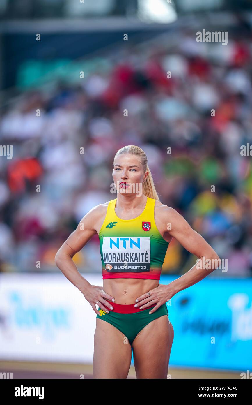 Modesta Juste Morauskaite participating in the 400 meters at the World ...