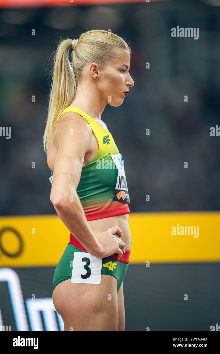 Modesta Juste Morauskaite participating in the 400 meters at the World ...