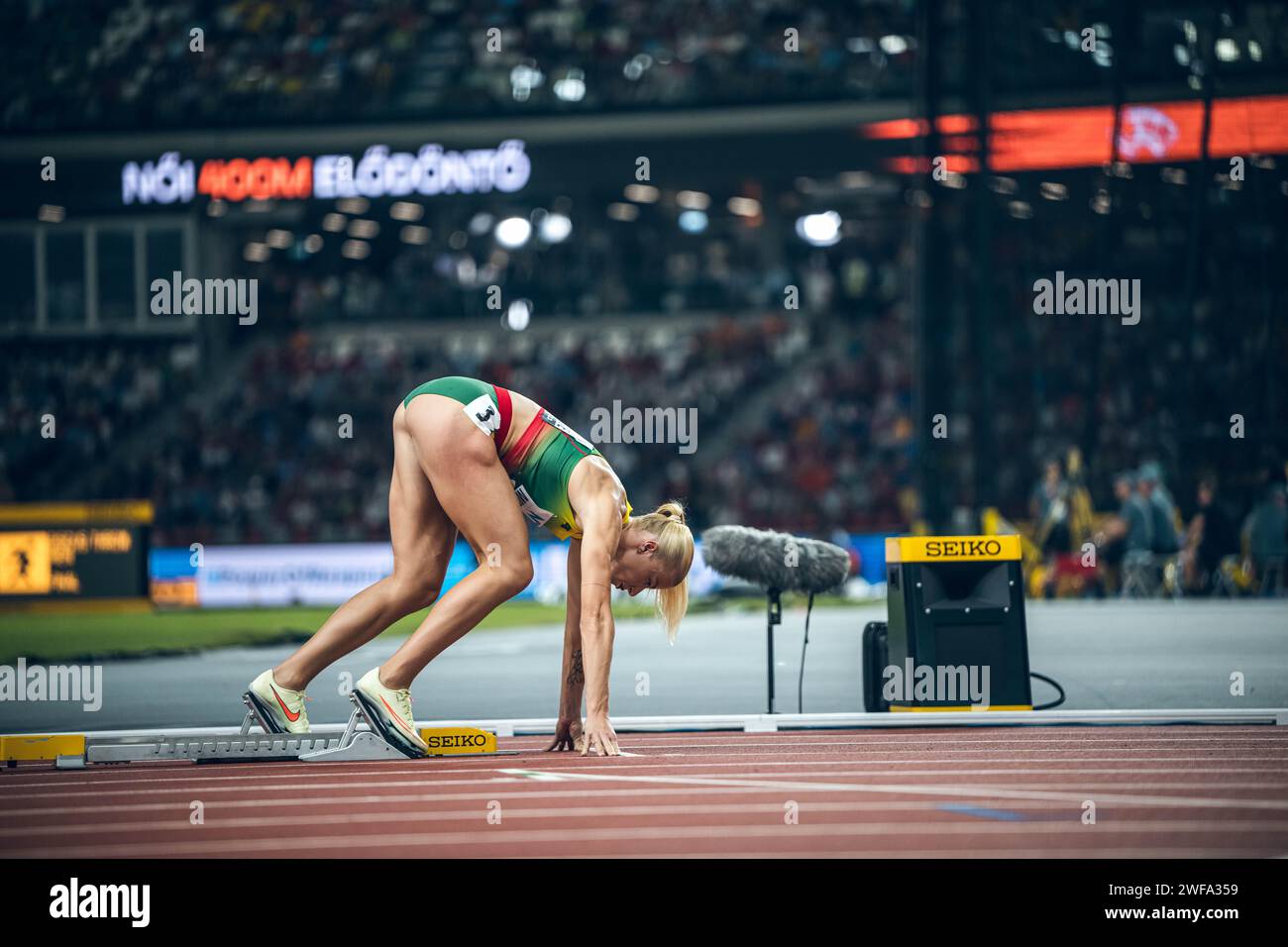 Modesta Juste Morauskaite participating in the 400 meters at the World ...