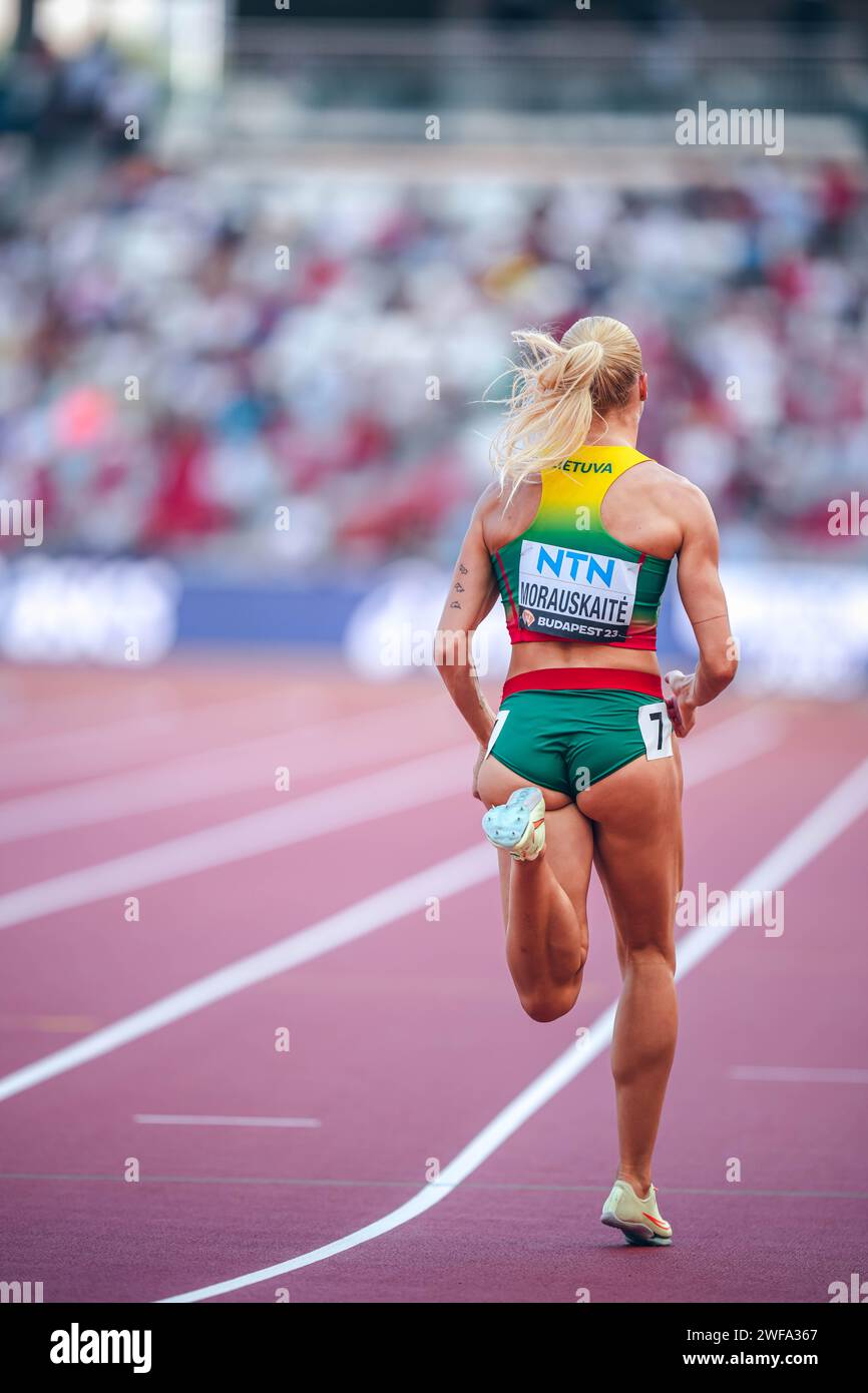 Modesta Juste Morauskaite participating in the 400 meters at the World ...