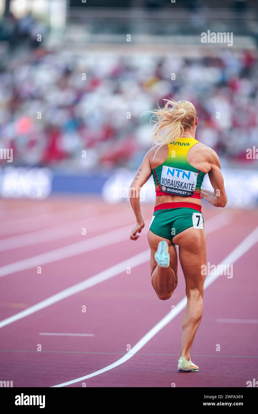 Modesta Juste Morauskaite participating in the 400 meters at the World ...