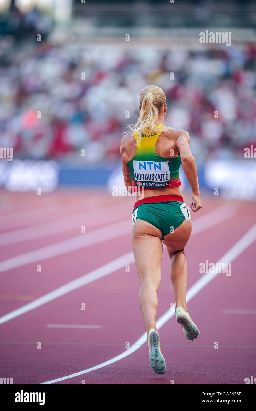 Modesta Juste Morauskaite participating in the 400 meters at the World ...