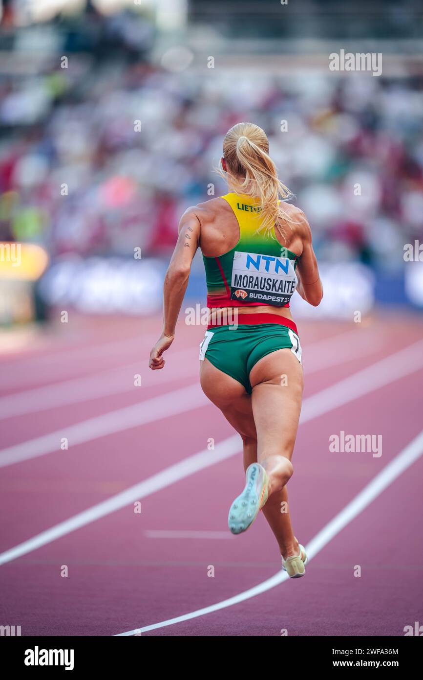 Modesta Juste Morauskaite participating in the 400 meters at the World ...