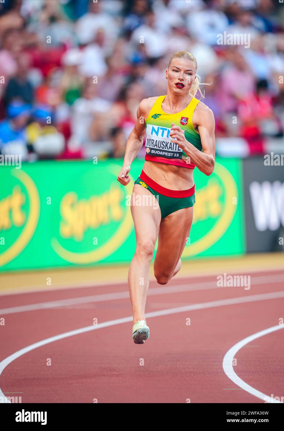 Modesta Juste Morauskaite participating in the 400 meters at the World ...
