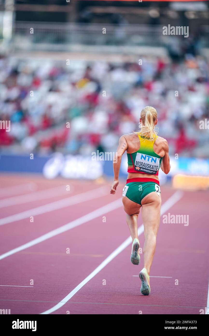 Modesta Juste Morauskaite participating in the 400 meters at the World ...