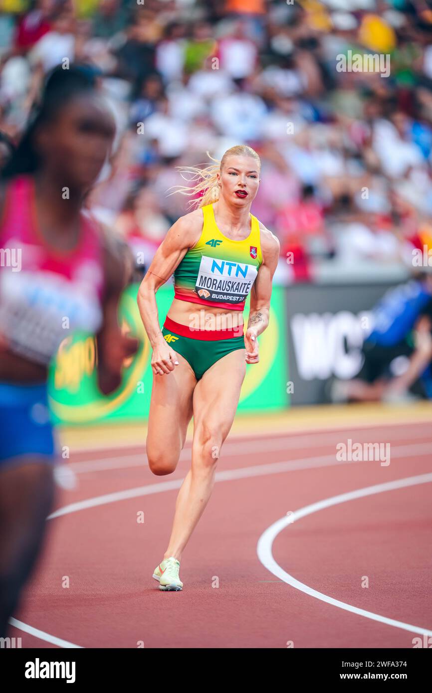 Modesta Juste Morauskaite participating in the 400 meters at the World ...