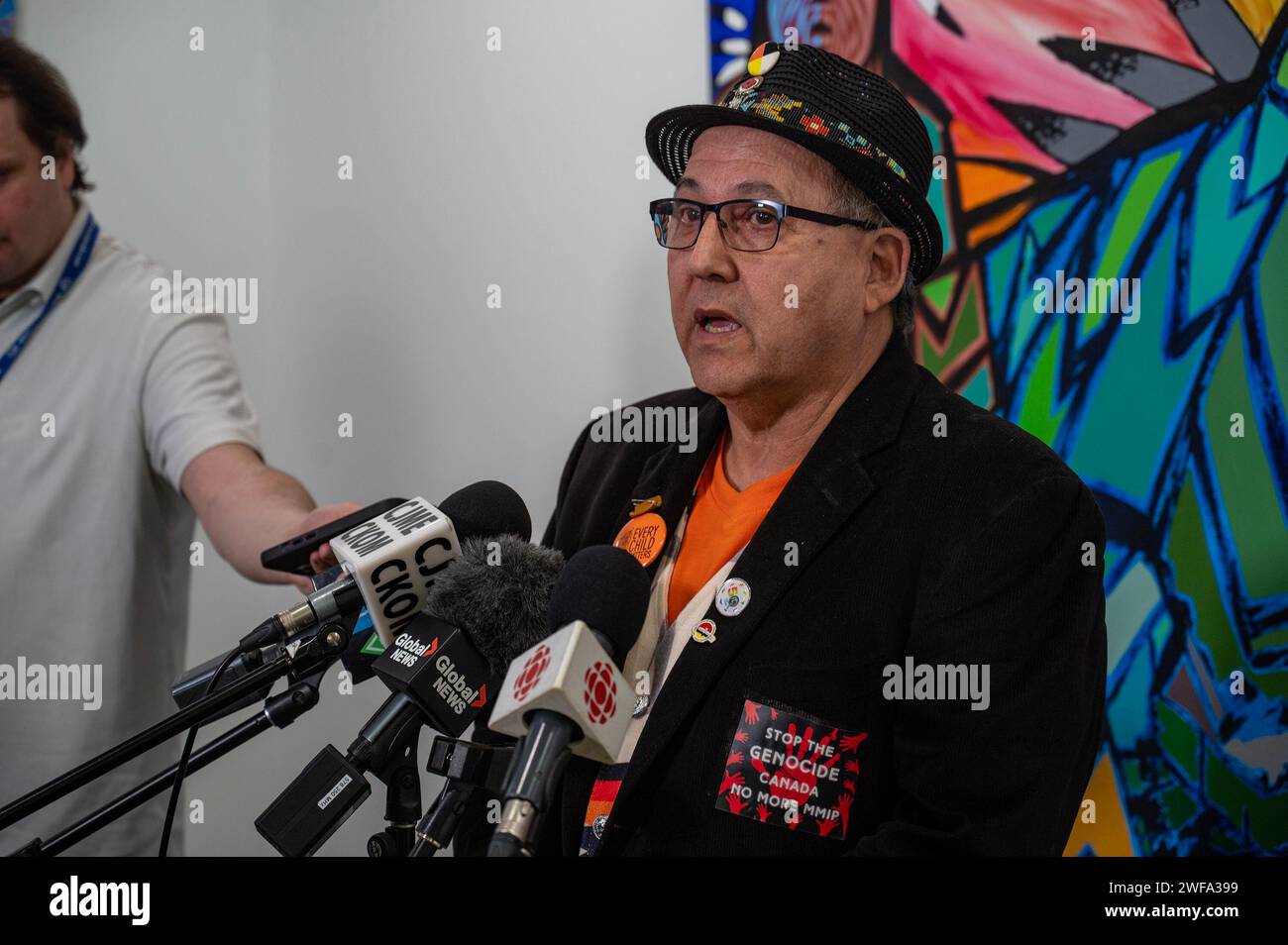 Melfort, Canada. 29th Jan, 2024. Kim Beaudin, the national vice-chief ...