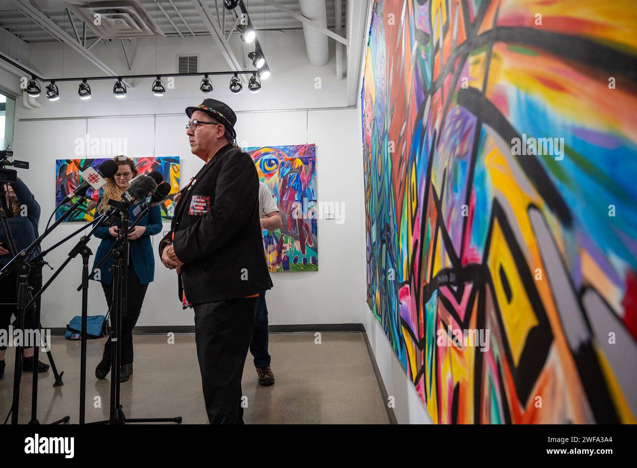 Melfort, Canada. 29th Jan, 2024. Kim Beaudin, the national vice-chief ...