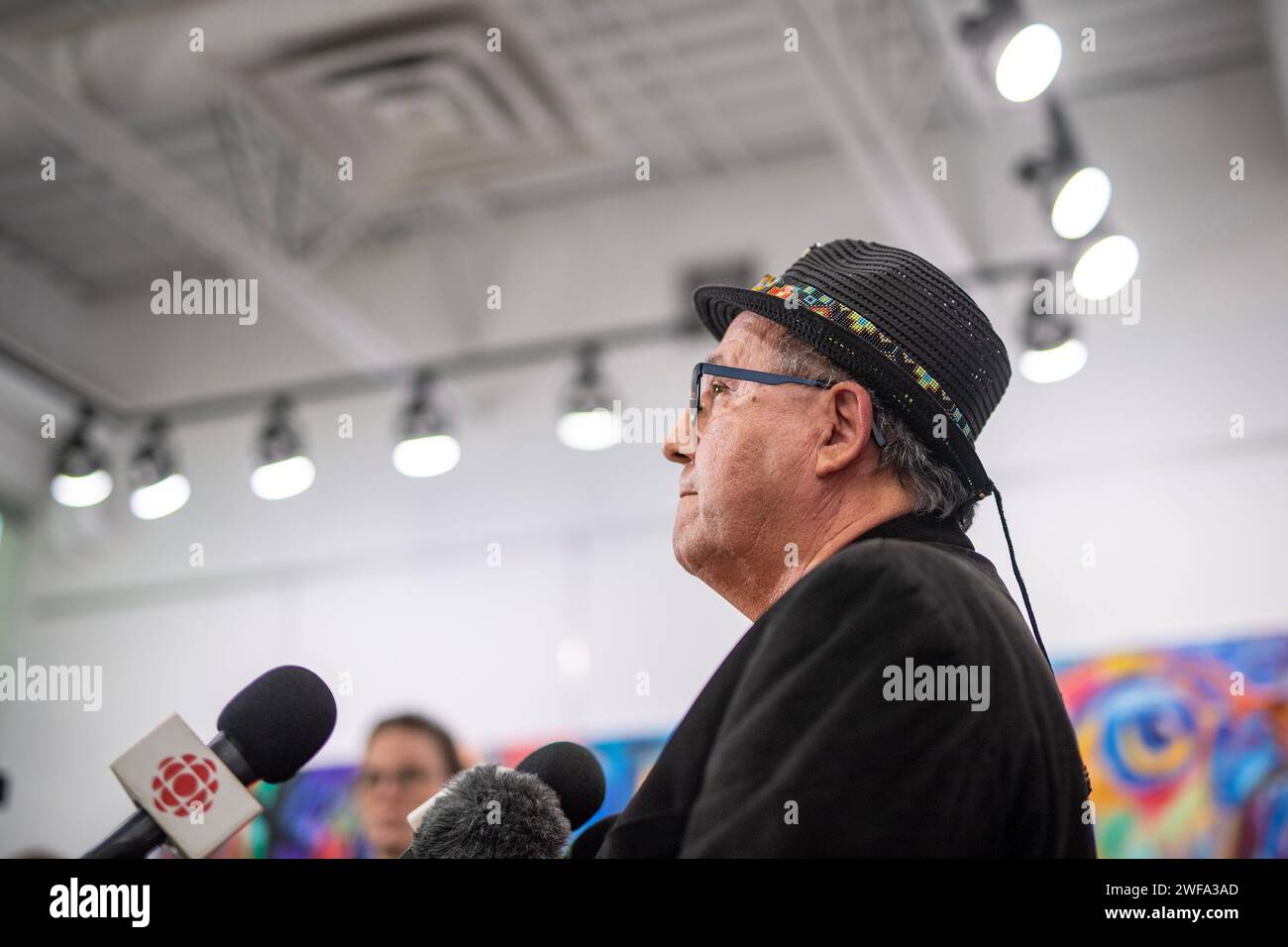 Melfort, Canada. 29th Jan, 2024. Kim Beaudin, the national vice-chief ...